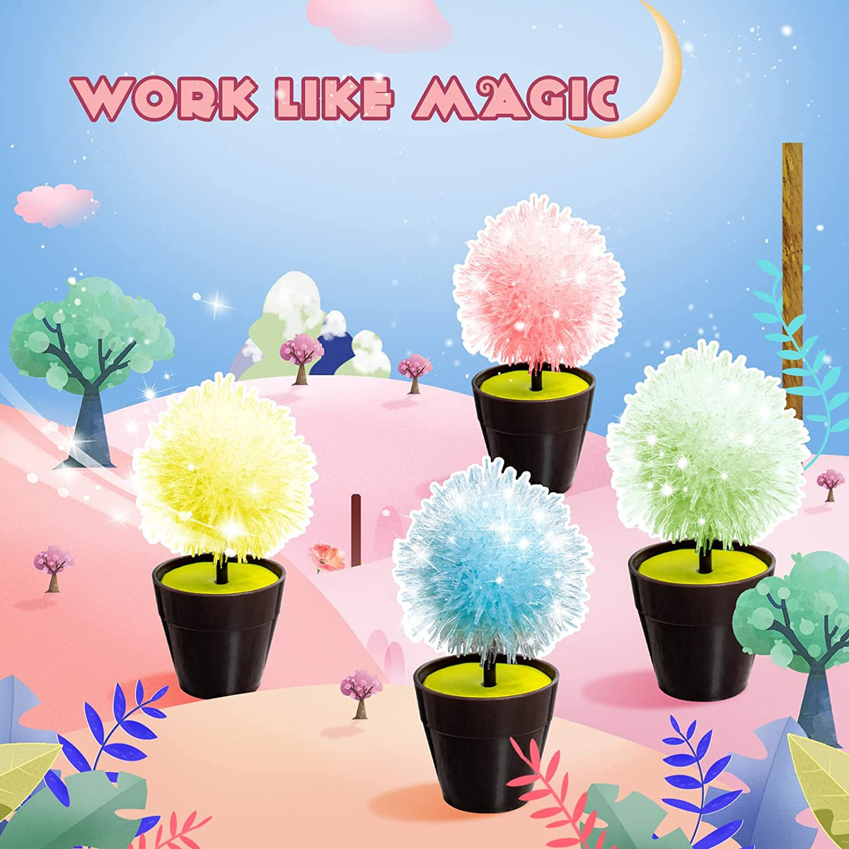 AMOSTING Crystal Growing Kit, STEM Projects for Kids-4pcs